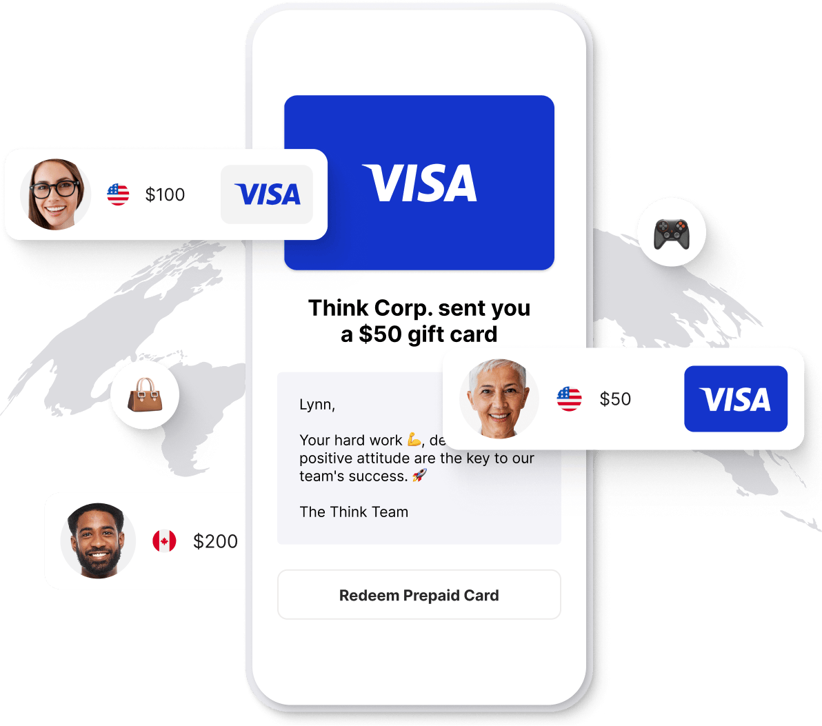 Buy and Send Prepaid Visa Cards in Bulk - No Fees - Giftogram